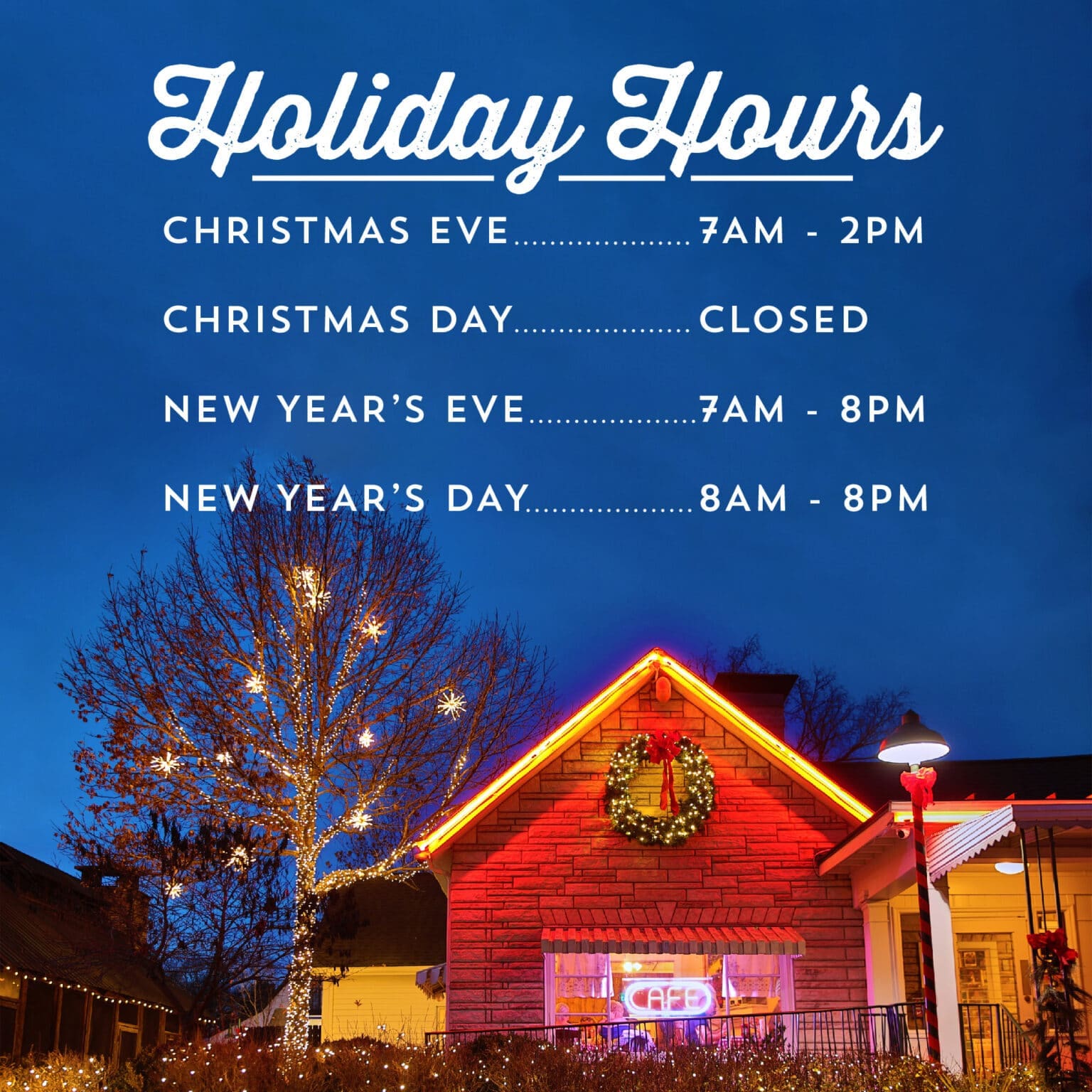 Christmas Eve & Holiday Hours at Loveless Cafe - The Loveless Cafe